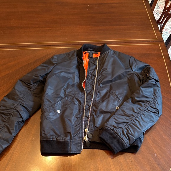 Marc Jacobs | Jackets & Coats | Marc Jacobs Dark Bomber Jacket With ...